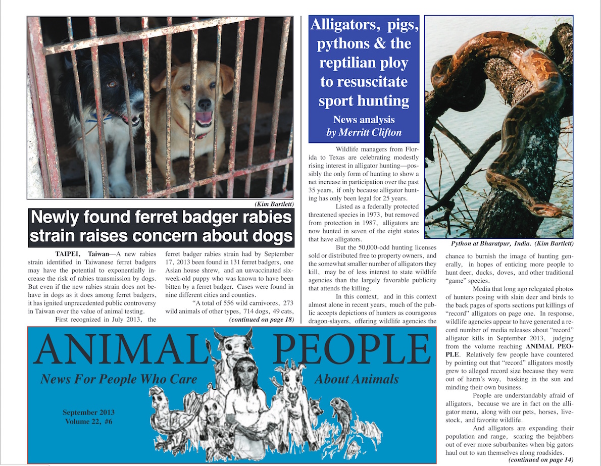 Welcome to the ANIMAL PEOPLE NEWS repository! – ANIMAL PEOPLE NEWS